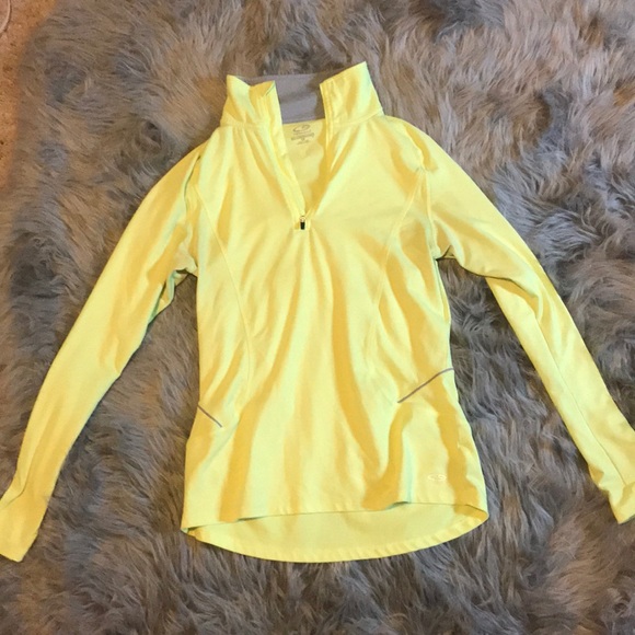 Champion | Tops | Neon Yellow Half Zip Up | Poshmark